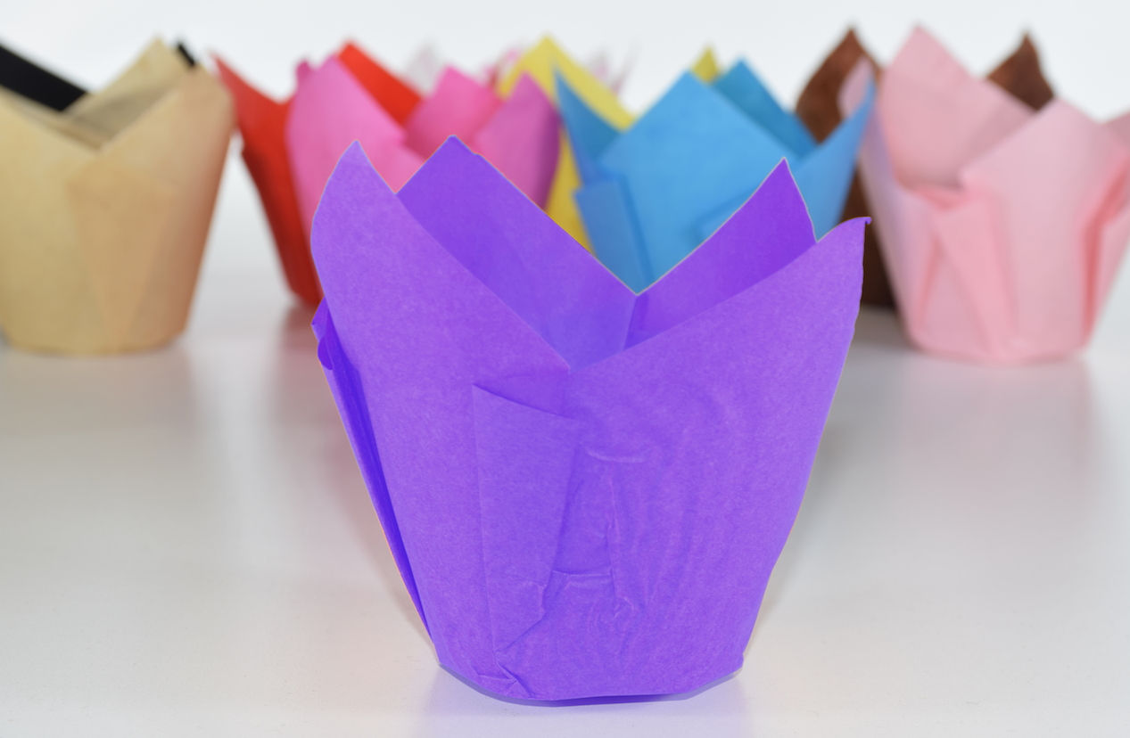 160mm GP Purple Paper Muffin Wrap – Bonds Packaging